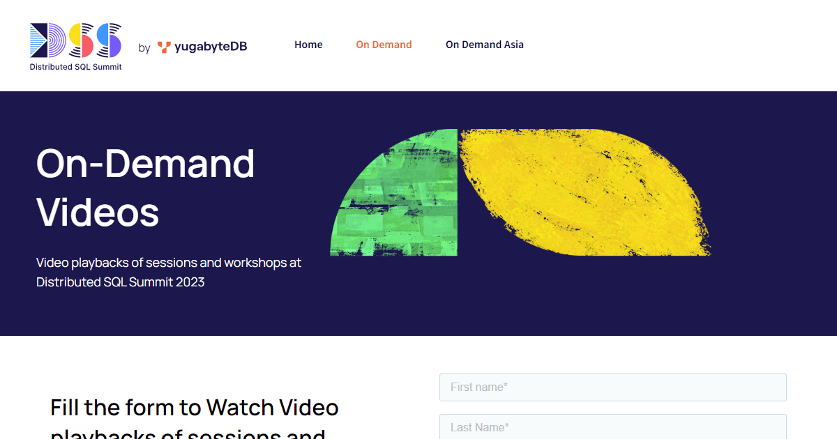 On-Demand Videos | Distributed SQL Summit On-Demand Videos | Distributed SQL Summit